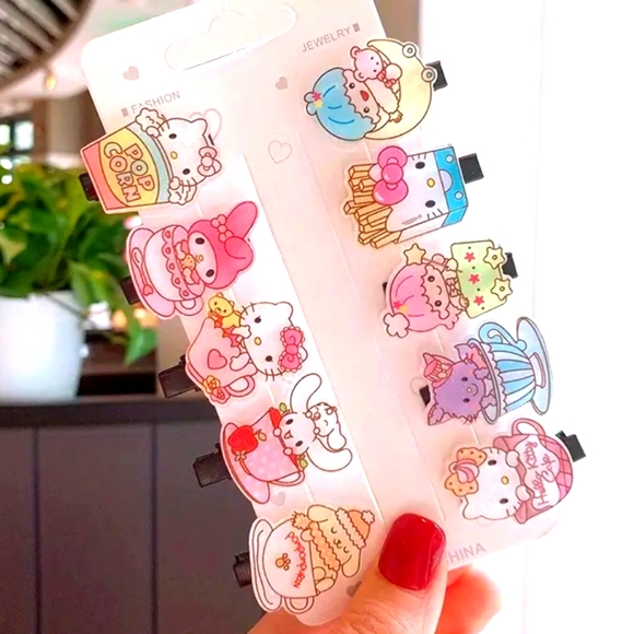 Sanrio | Accessories | Hello Kitty Hair Clips Set Pcs Cute Cartoon Cat ...